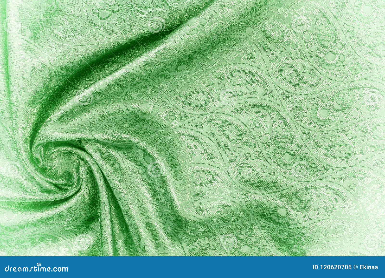 Background Texture, Pattern. Paisley Silk Green Jacquard is a Co Stock ...