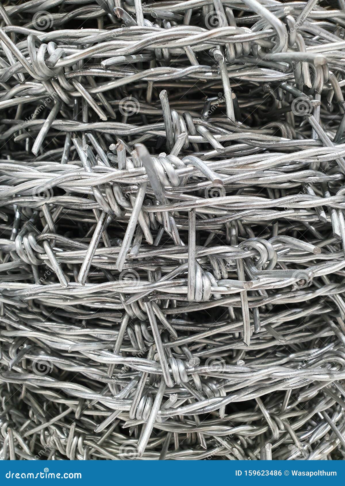 Pile of Barbed Wire Background Stock Photo - Image of iron, metal ...