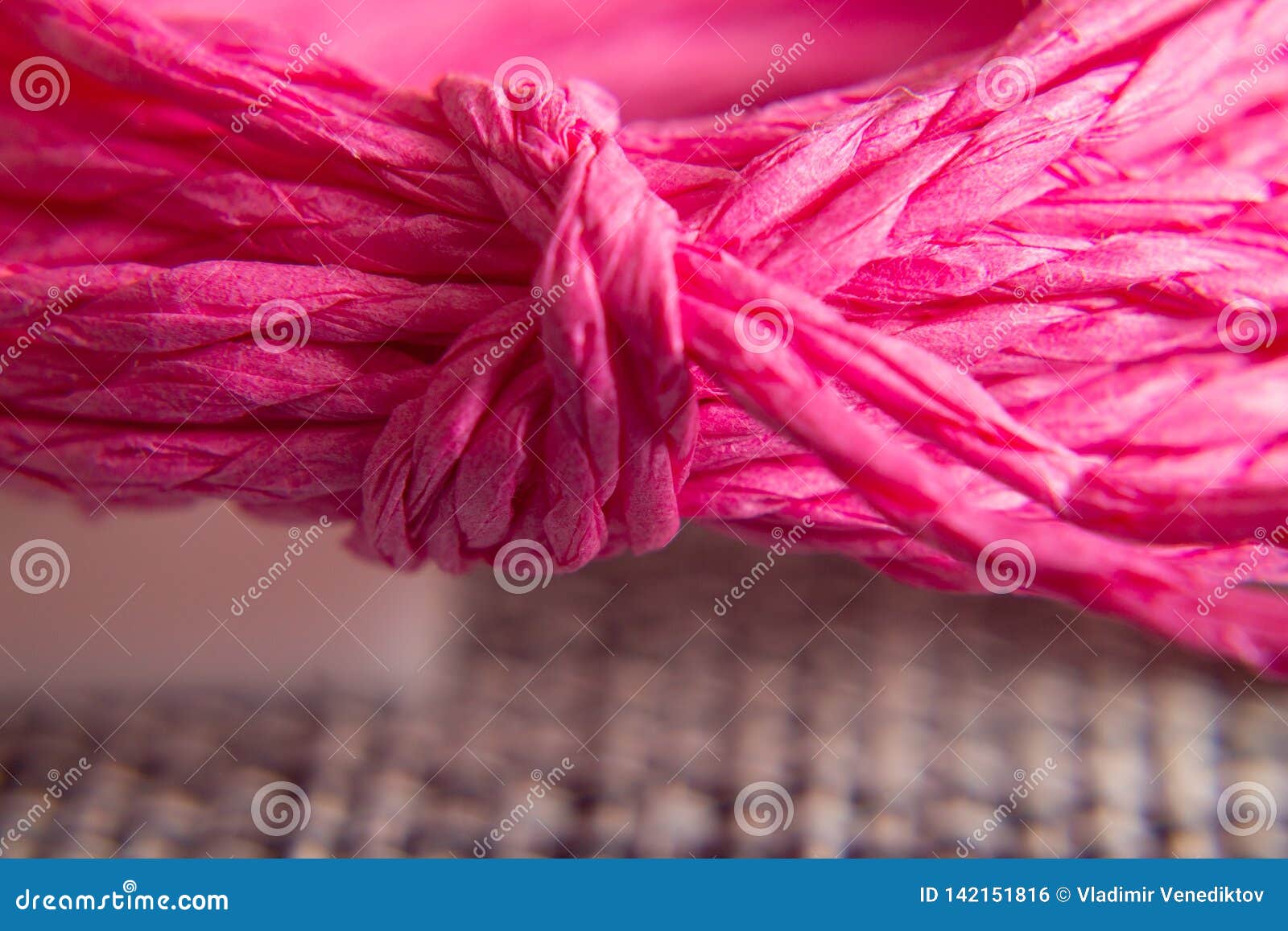 Background Texture of Pink Rope with Knot. Concept and Design Stock ...