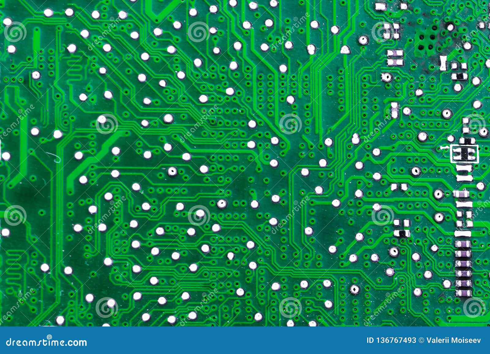BackGround Texture of Printed Circuit Board with Semiconductors Stock ...