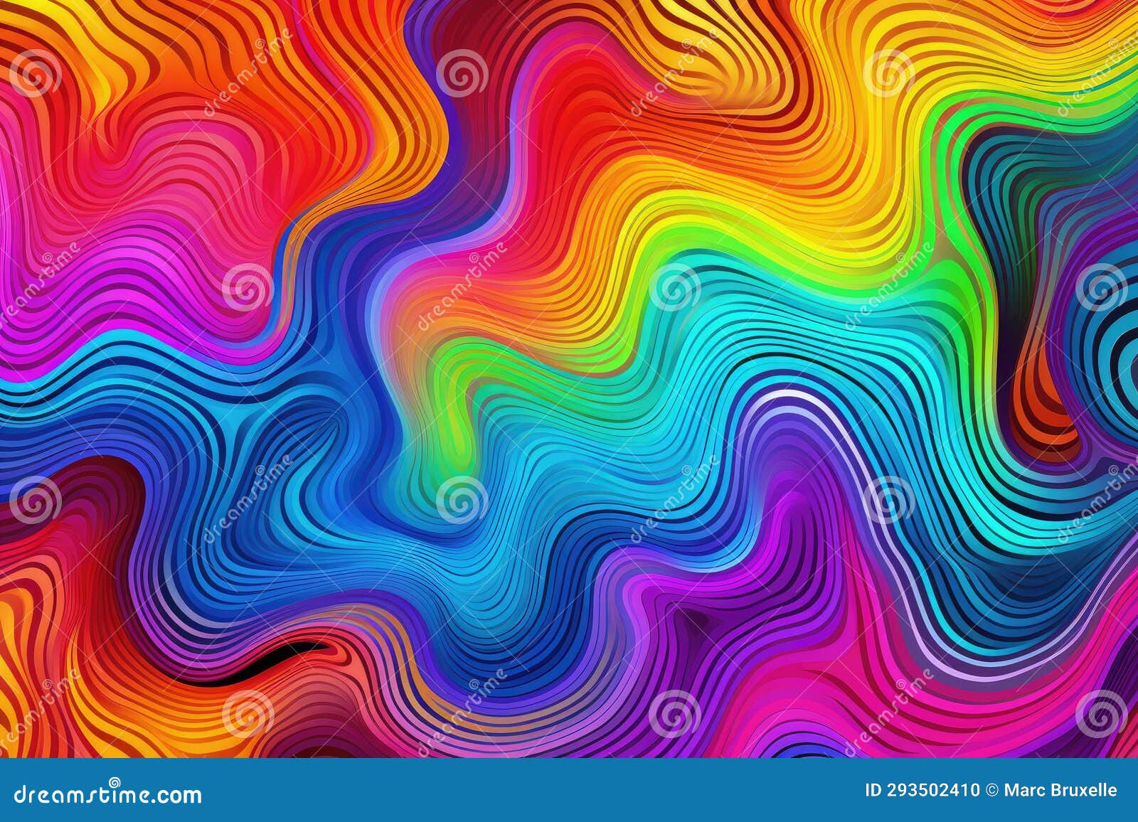 Background Texture of Psychedelic Wavy Swirls - AI Generated Stock ...