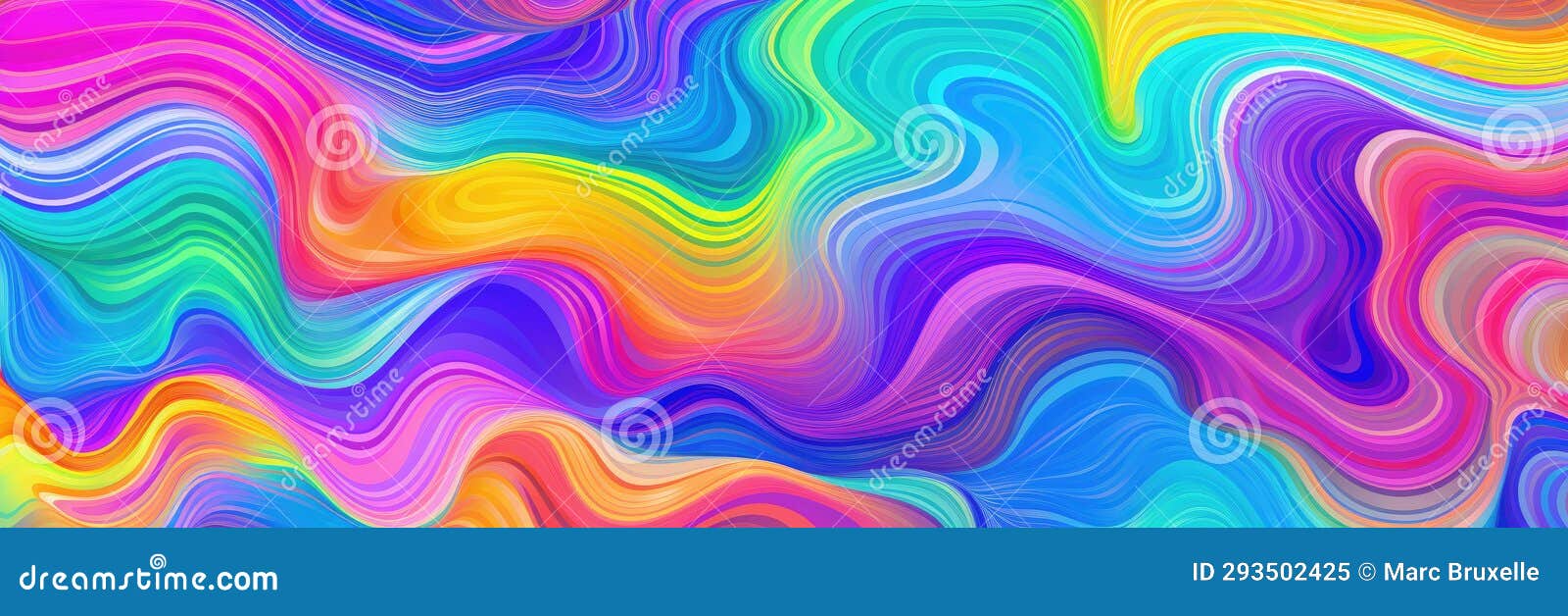 Psychedelic Wavy Background. 1960s-1970s Hippie Trippy Design. Cartoon ...