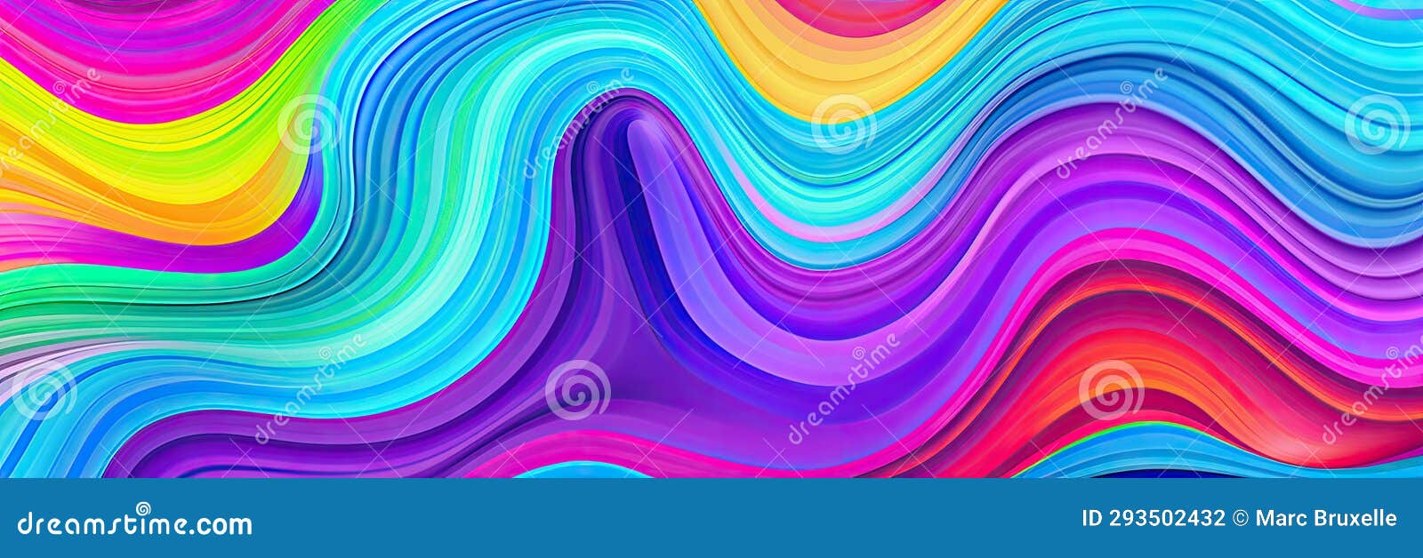 Psychedelic Wavy Background. 1960s-1970s Hippie Trippy Design. Cartoon ...