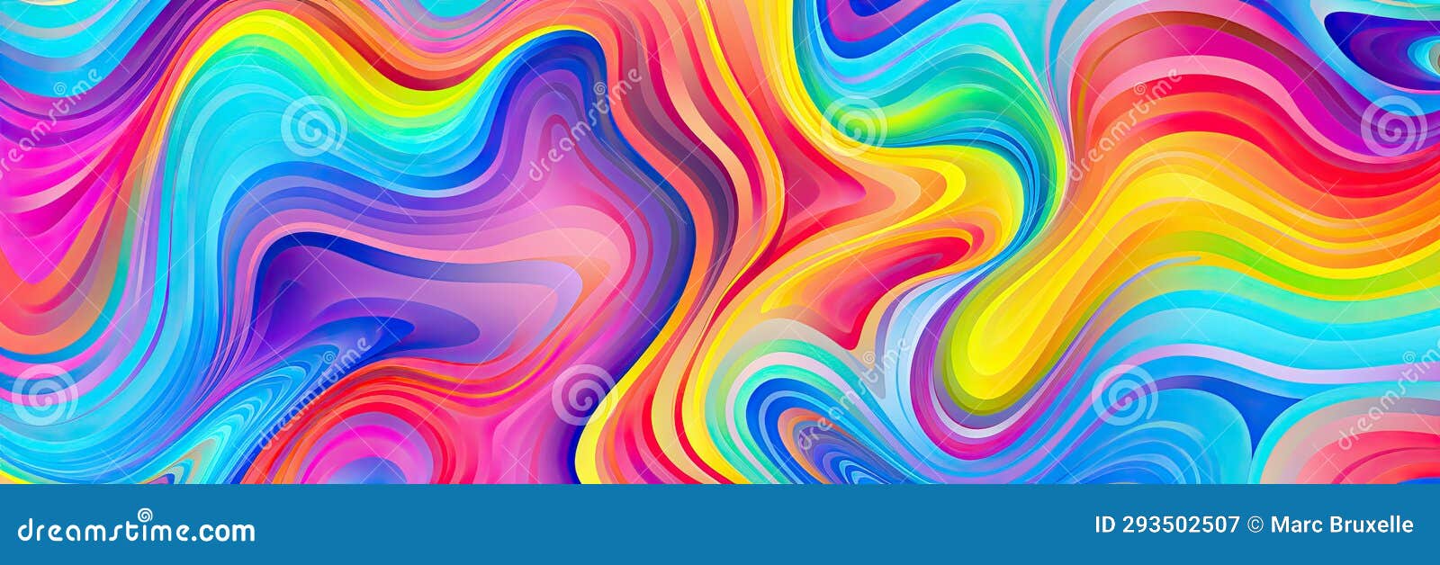Psychedelic Wavy Background. 1960s-1970s Hippie Trippy Design. Cartoon ...