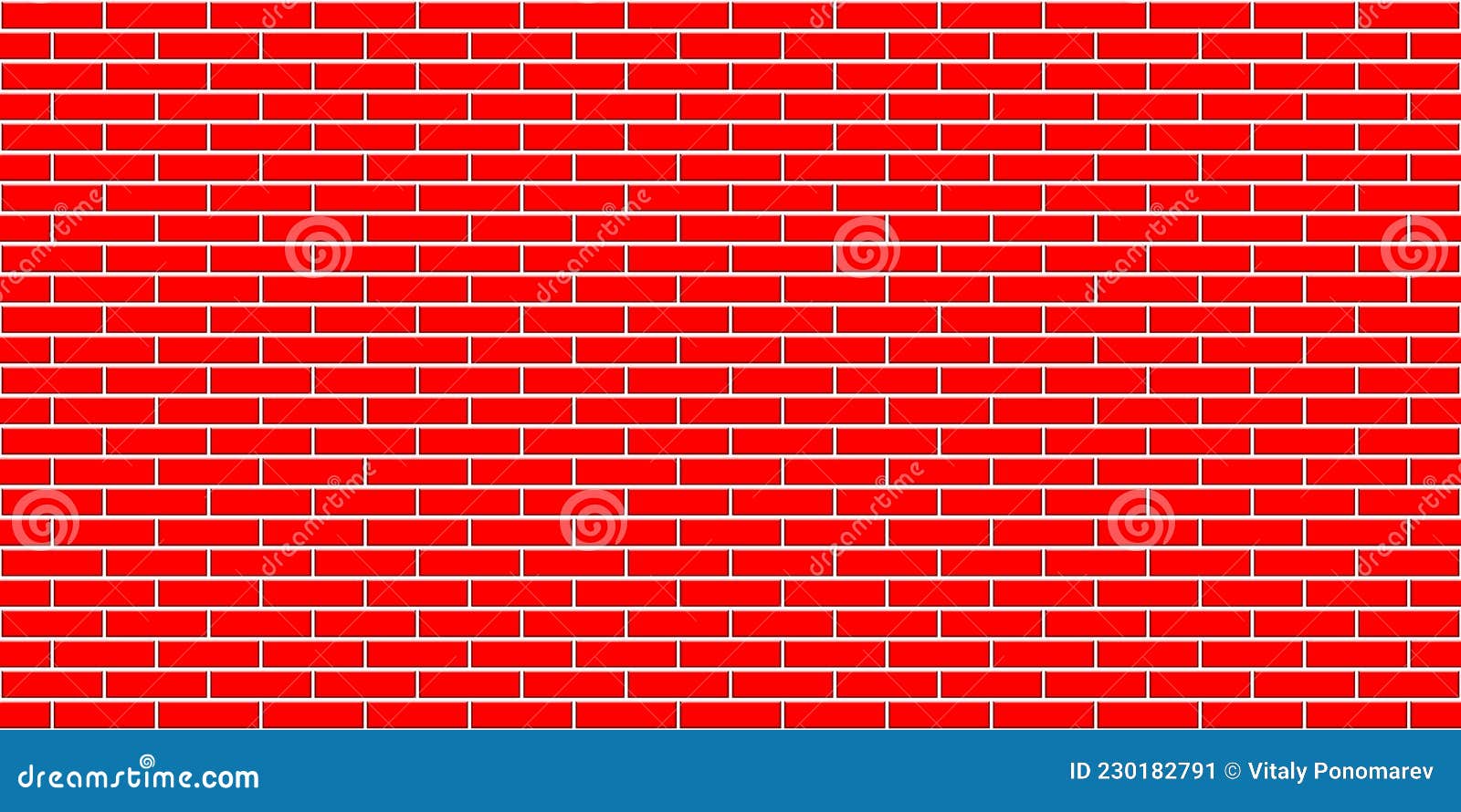 Texture of a Realistic Red Brick Wall. Brick Wall Seamless Pattern ...