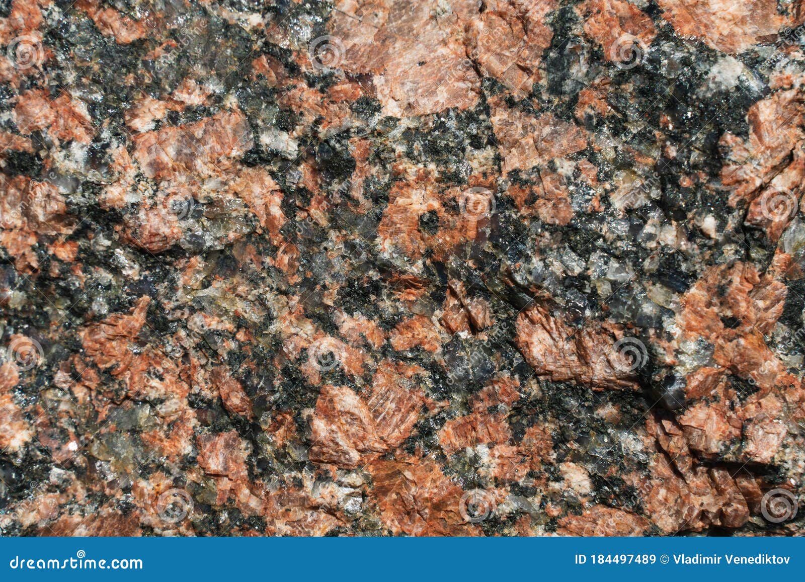 Background Texture of Red and Black Granite Close-up. Pattern for ...
