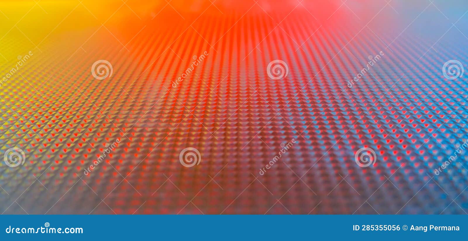 Background Texture of Red Yellow Light on Glass Window with Square ...