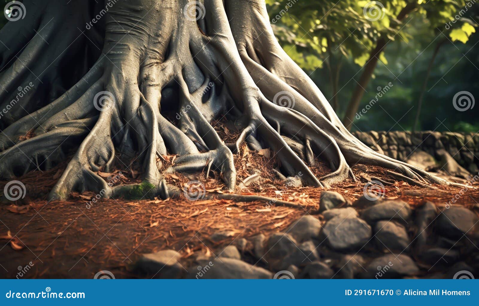 Background with the Texture of the Roots of a Large Tree. AI Generated ...