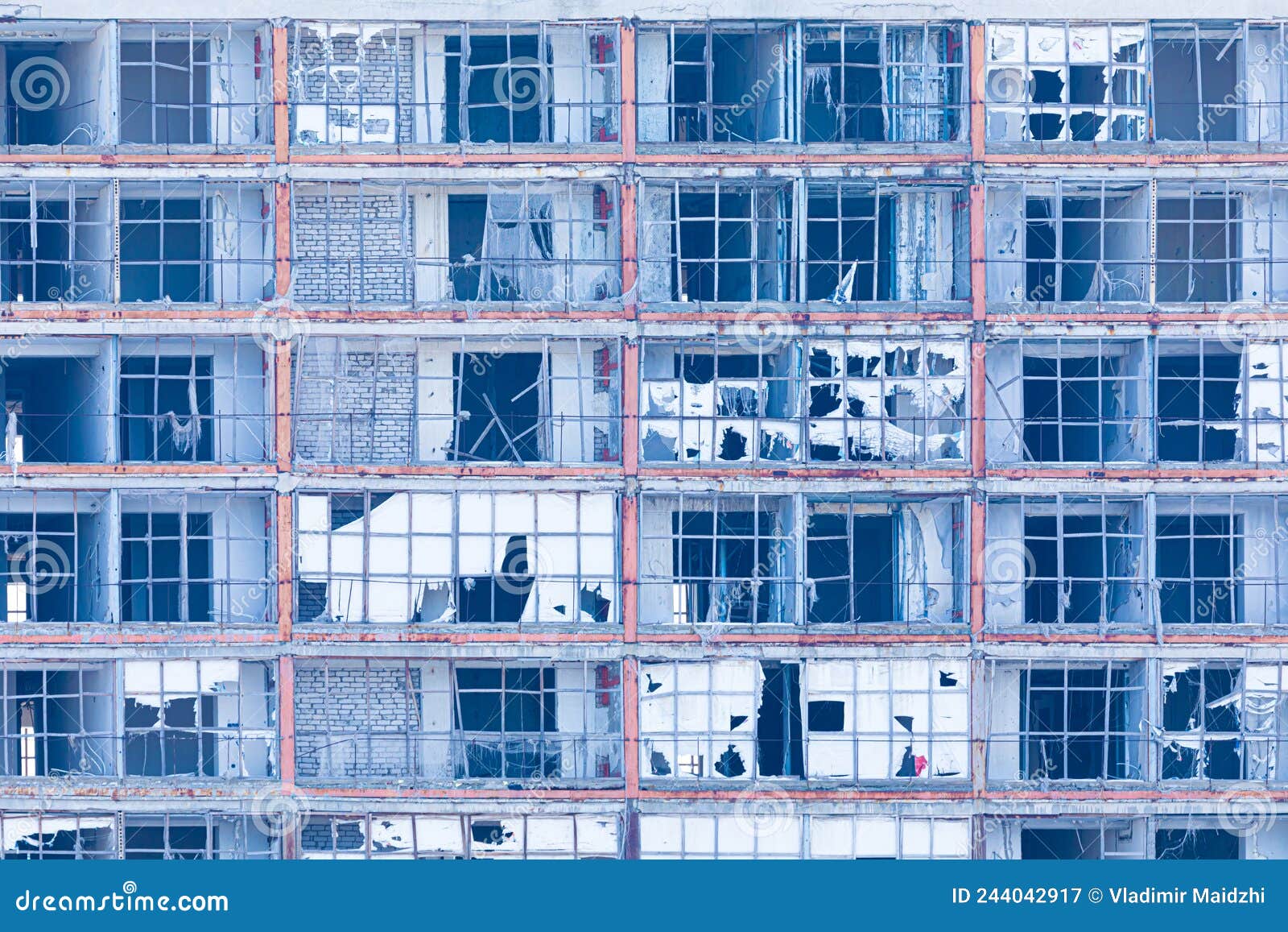 Background or Texture of Ruins of Modern Building or Edifice Stock ...