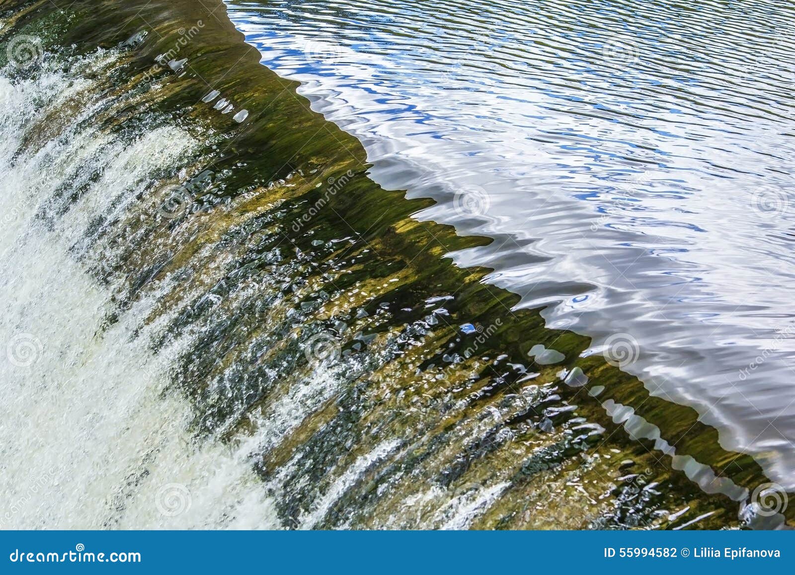 Background Texture of Running Water in the River Dam Stock Photo ...