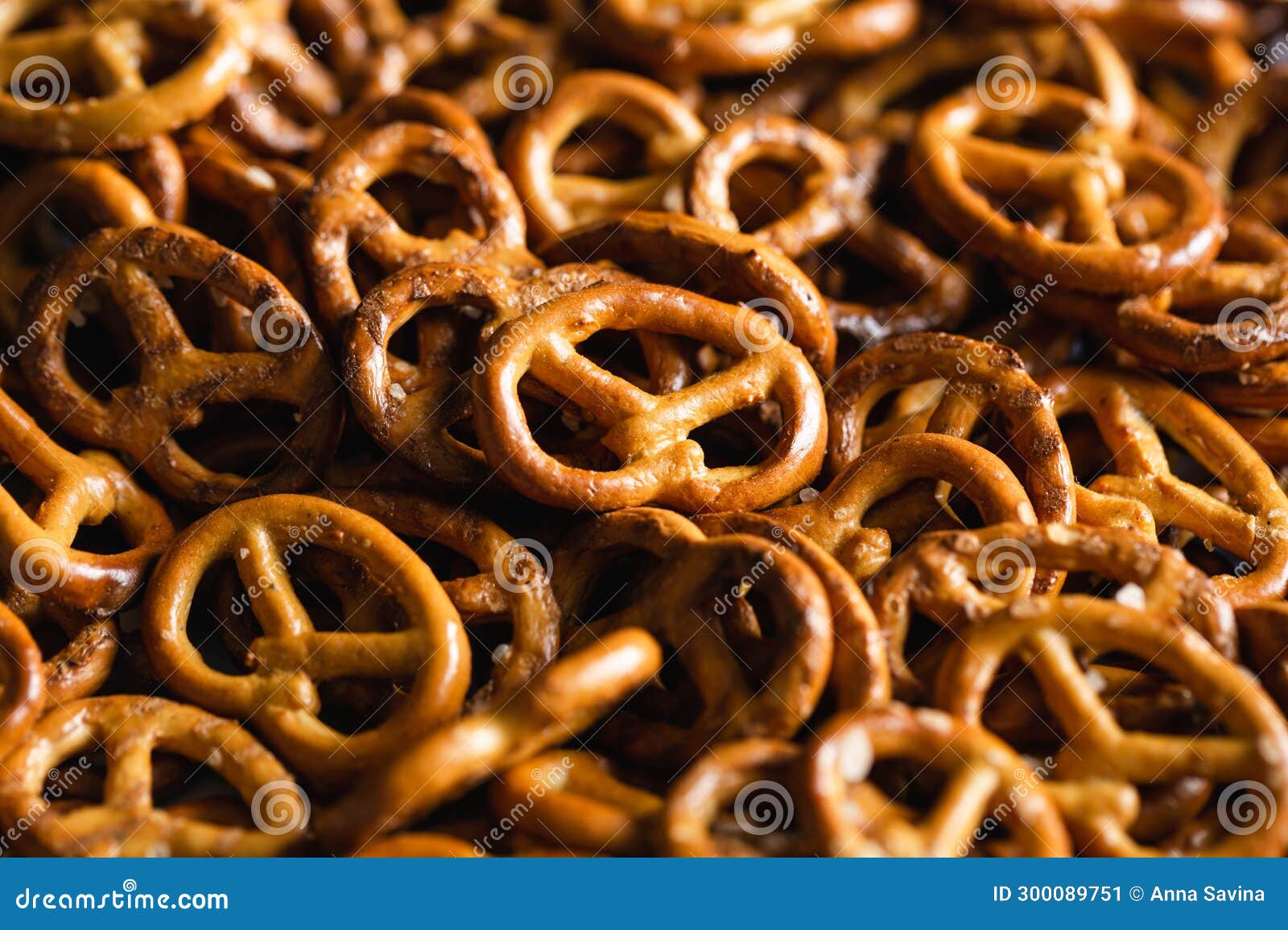 Background Texture of Salted Mini Pretzels in Traditional Loop Shape ...