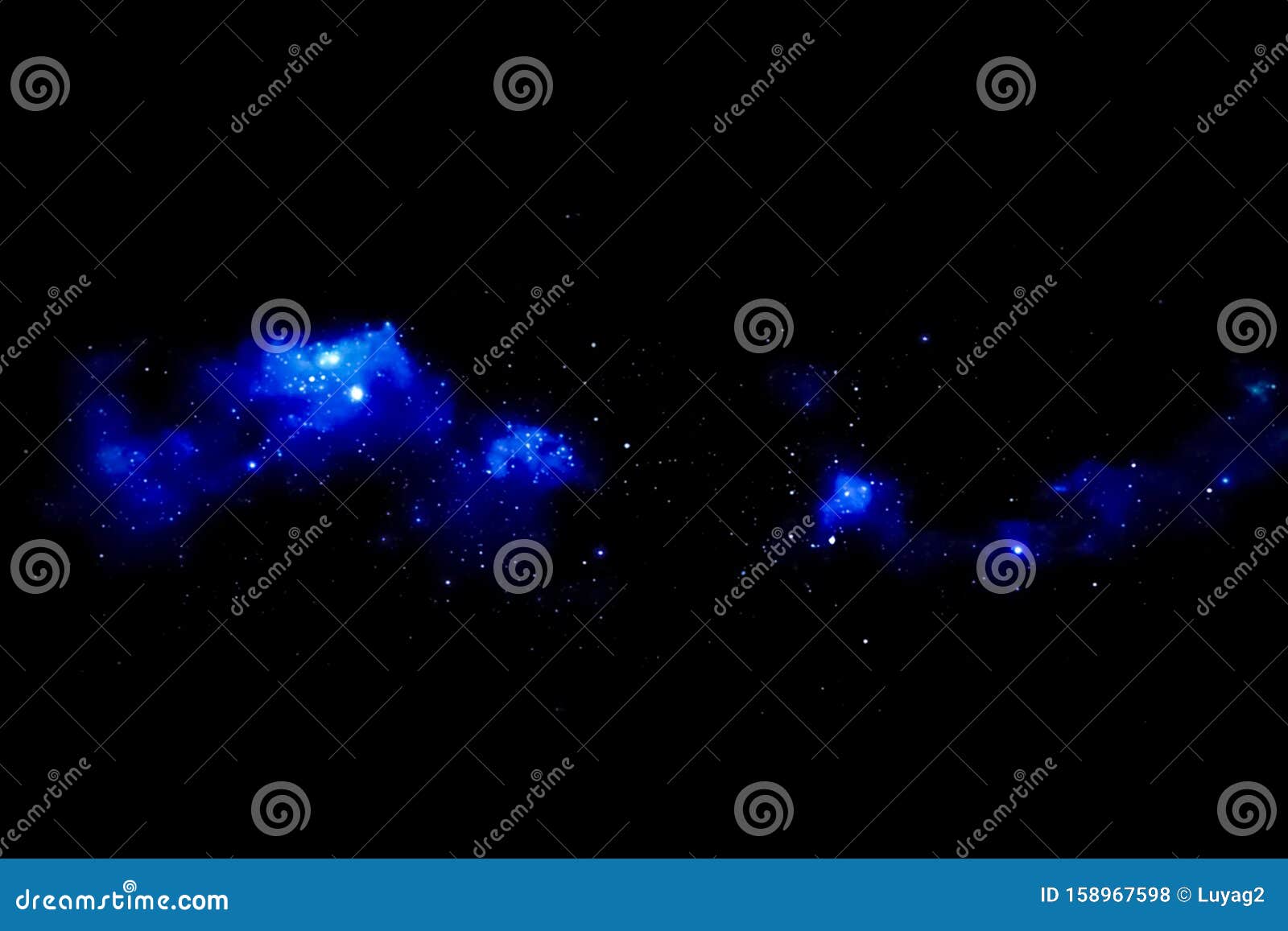 Background Texture Starry Sky Blue Color Nebula Stock Photo - Image of ...