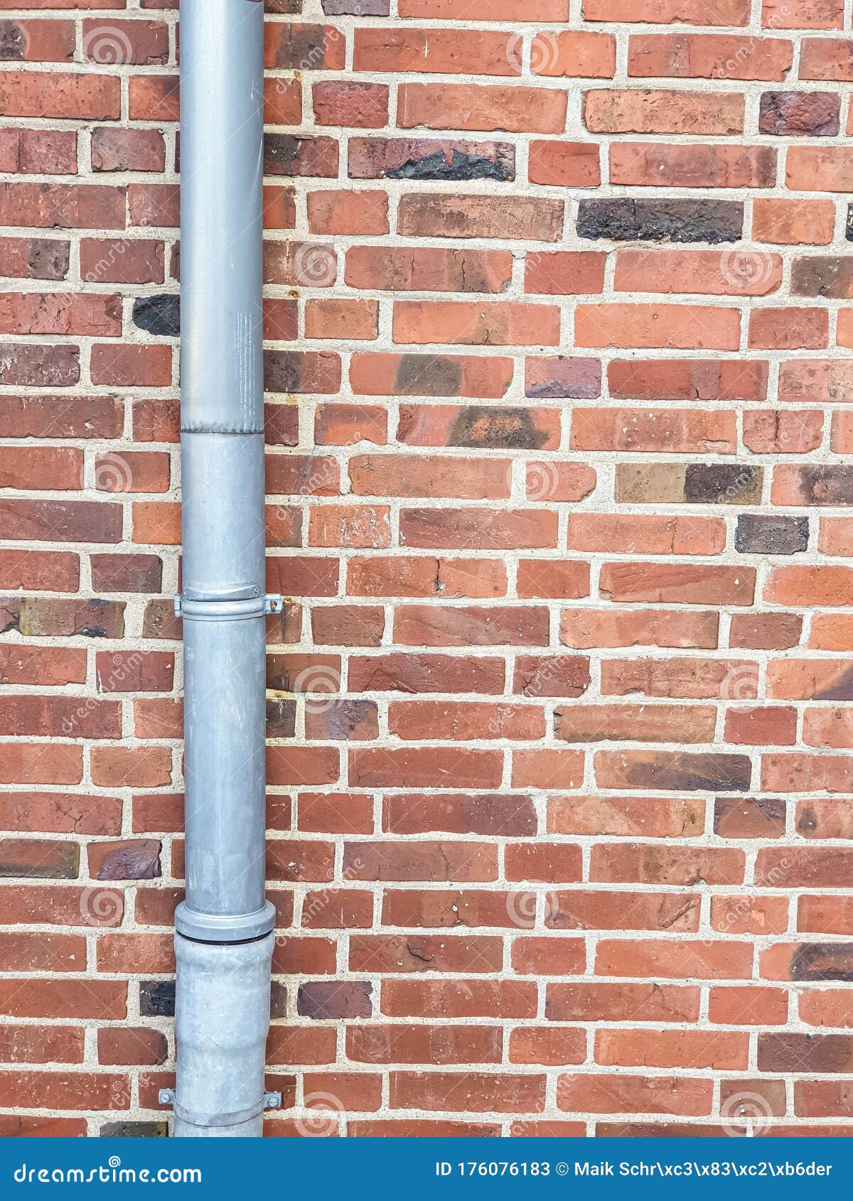 Background Texture Stone Wall of Bricks and a Gutter Stock Image ...