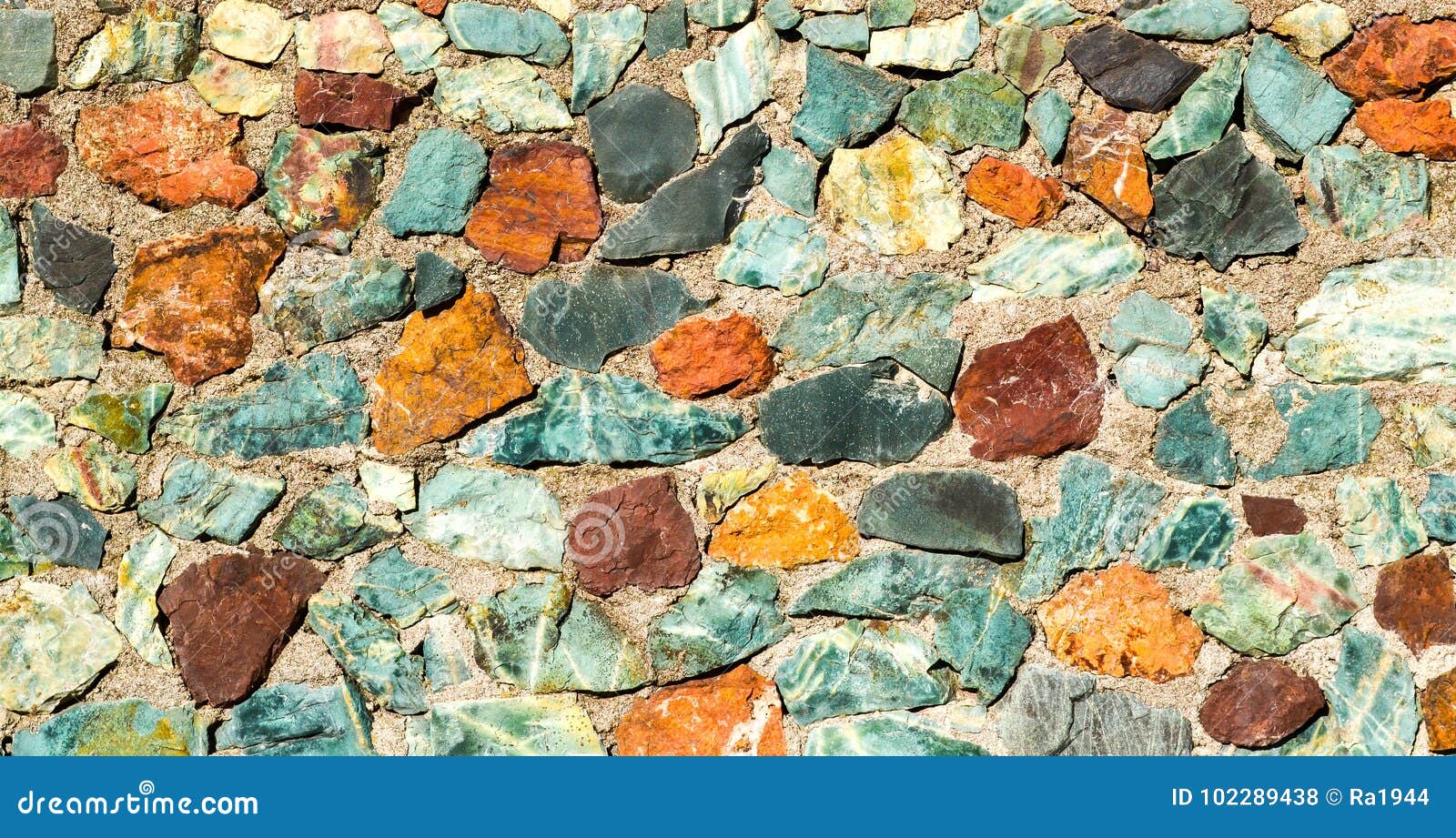 Background Texture Stone Wall of Multi-colored Stones Stock Photo ...