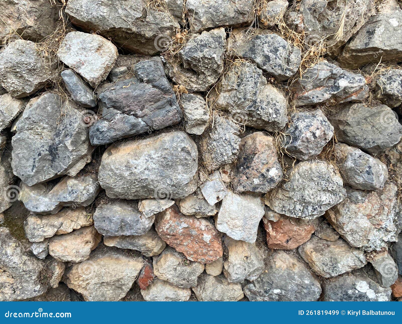 Background, Texture, Stone Wall of Round Stones Cobblestones Bricks ...