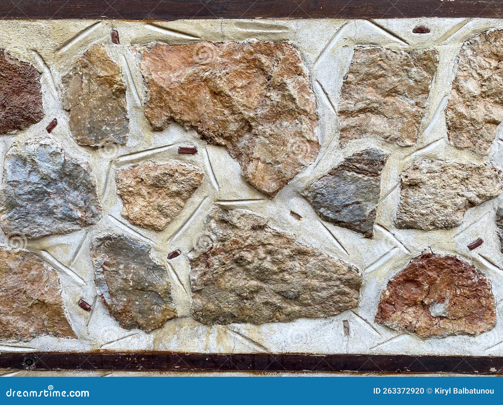 Background, Texture, Stone Wall of Round Stones Cobblestones Bricks ...