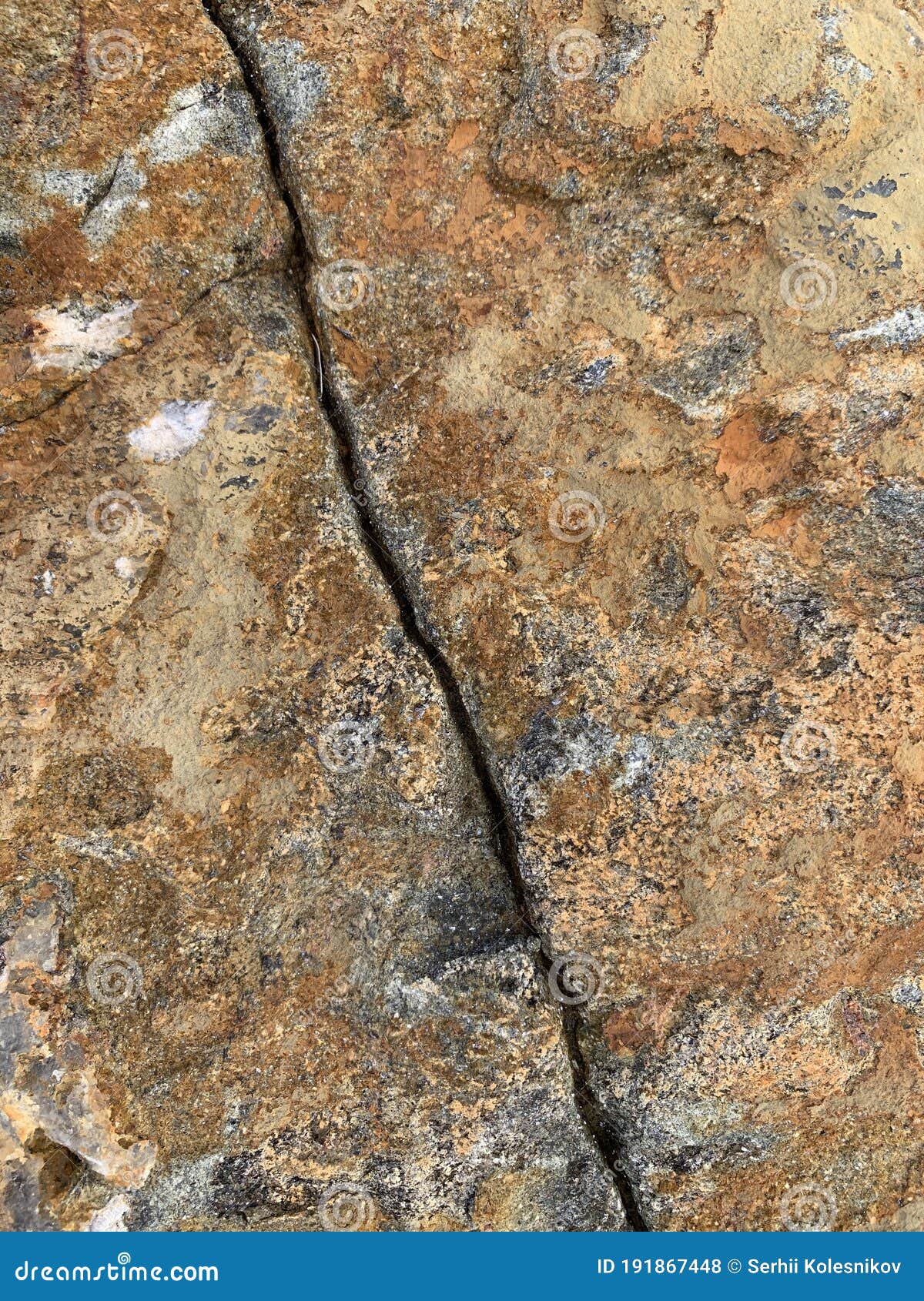Background Texture: the Structure of a Large Stone. Granite Boulder ...