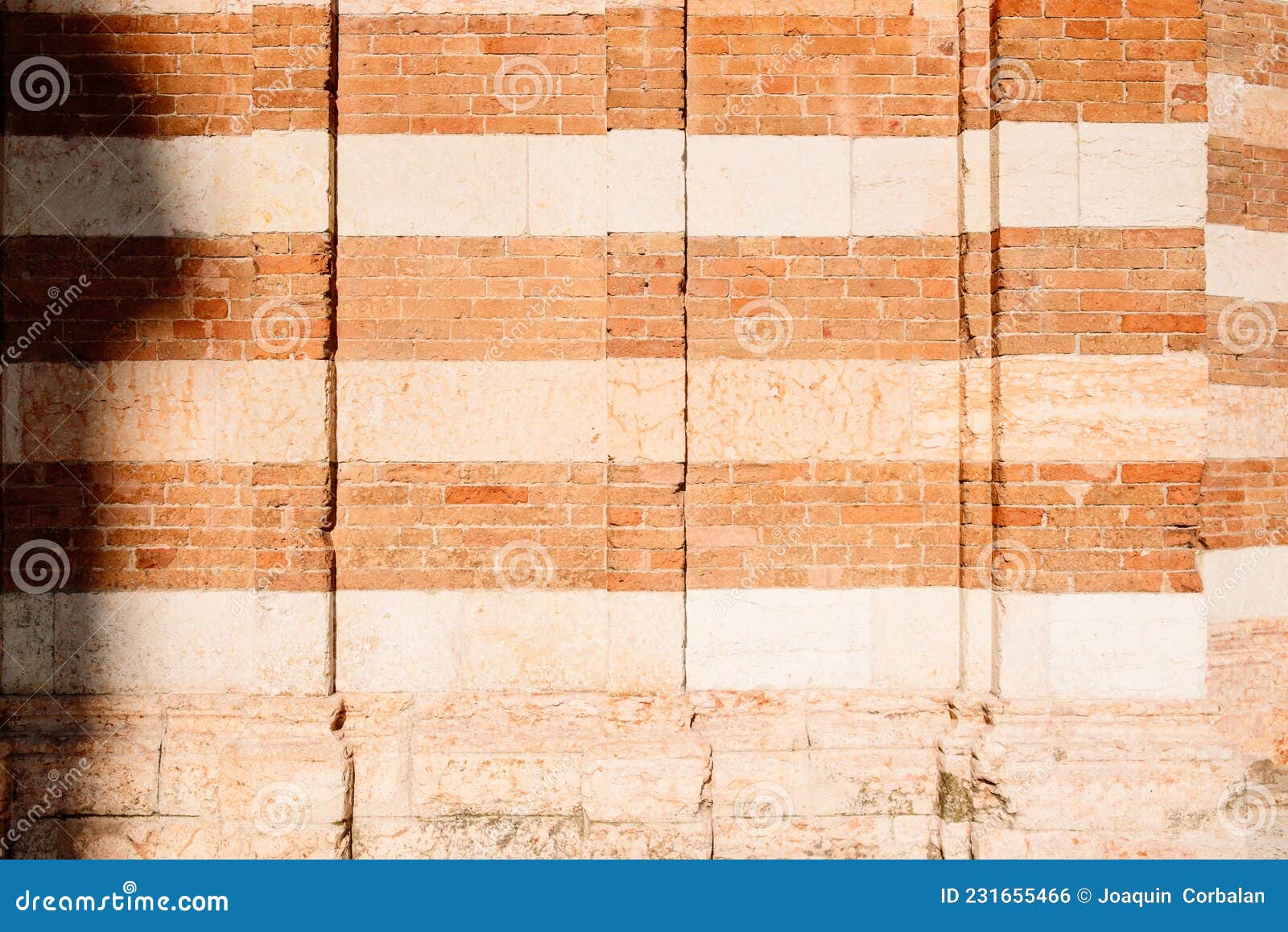 Background and Texture of the Traditional Italian Two-color Brick Wall ...