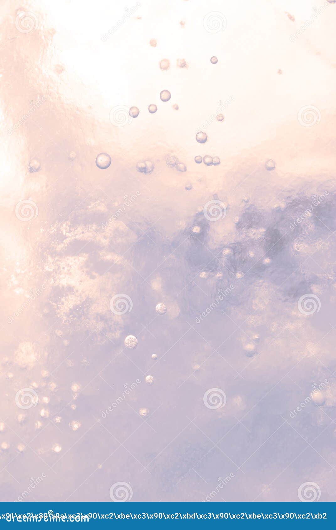 Background: Translucent Purple Ice Surface with Bubbles Stock Photo ...