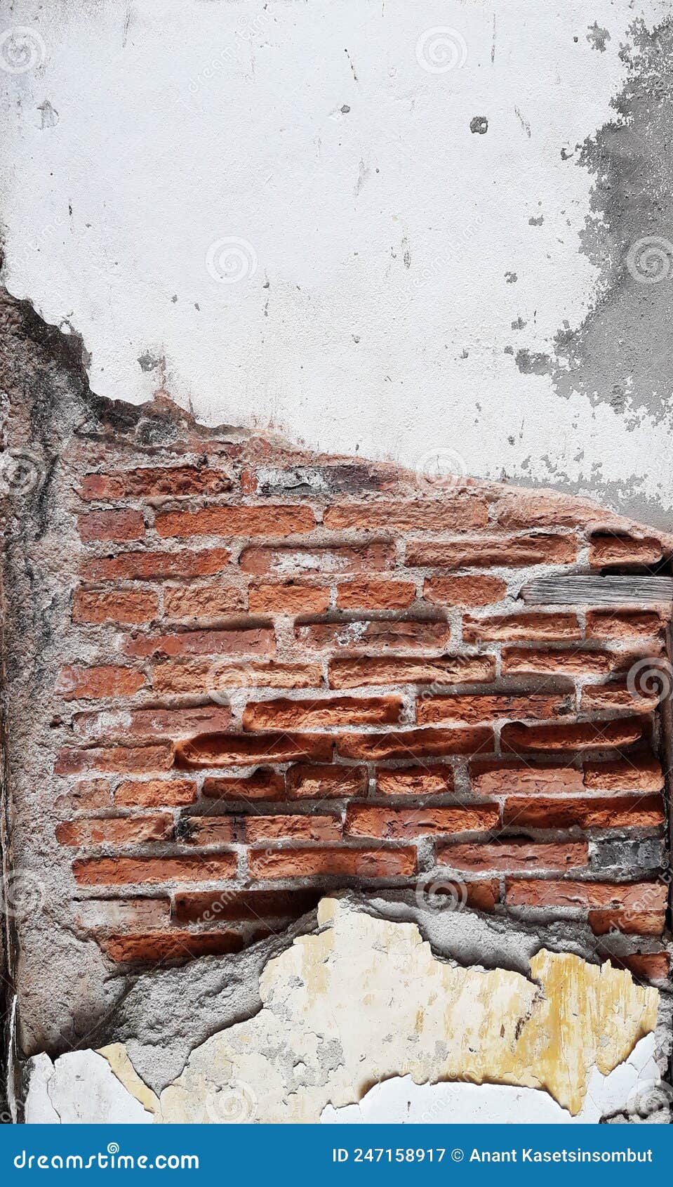 Background and Texture from Vintage Red Brick Wall is Deteriorating ...
