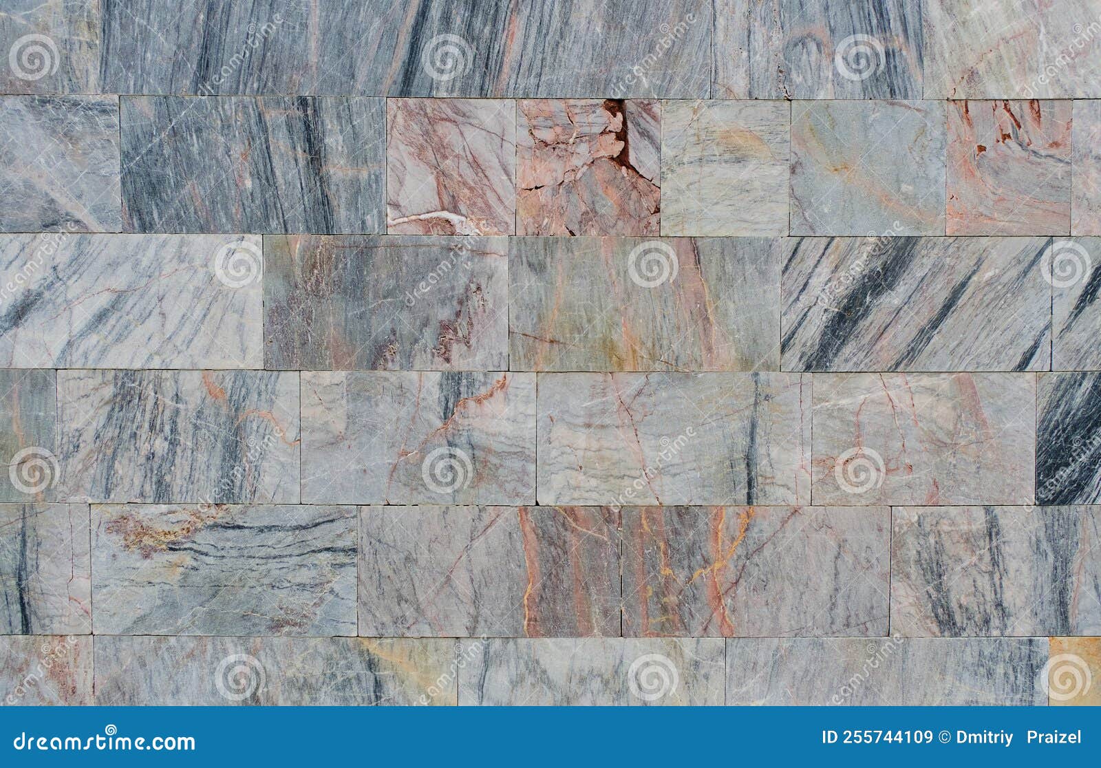 Background and Texture Wall Finished with Marble Tiles Stock Image ...