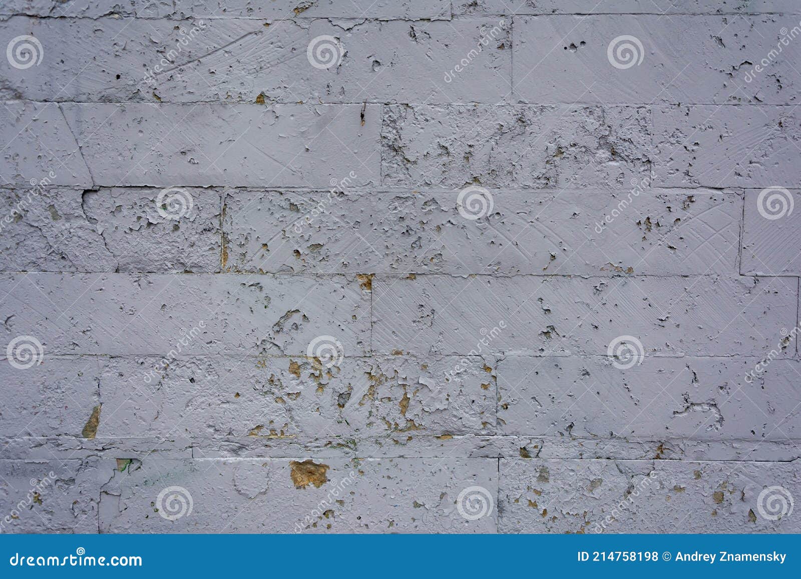 Background Texture of a Wall Made of Blocks with Peeling Paint in ...
