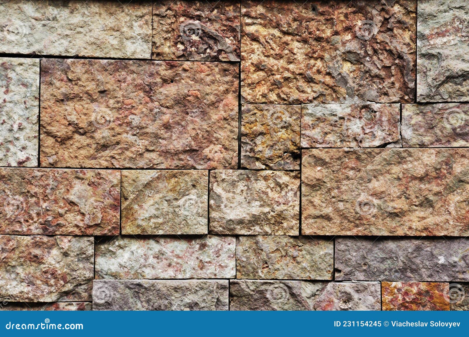 Background, Texture of a Wall Made of Large Stone Blocks. a Wall of ...