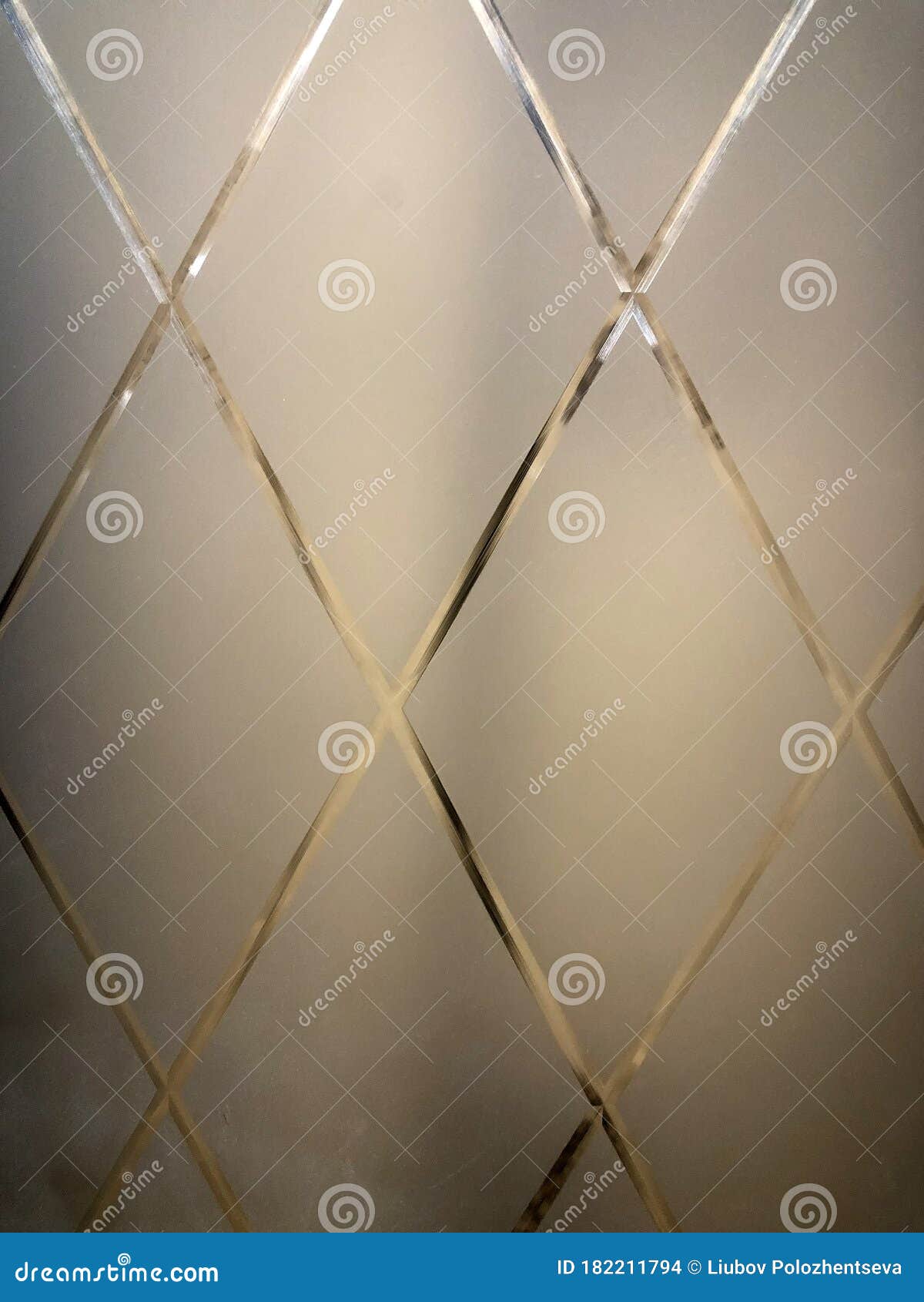 Background, Texture of White Frosted Glass with a Pattern of Diamond ...
