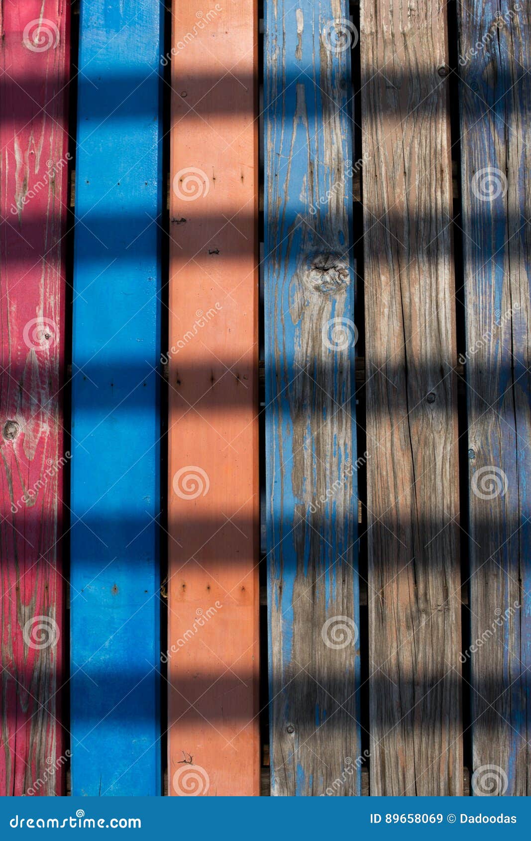 Background and Texture of Wooden Boards. Multi-colored Lines. Stock ...