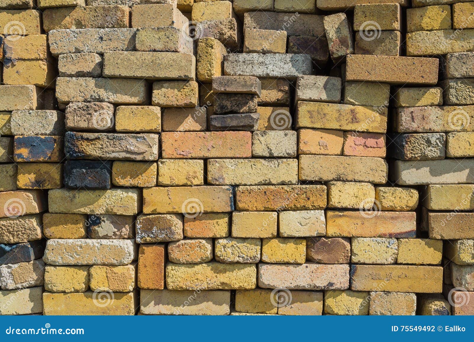 Background Texture of Yellow Heat-resistant Bricks Stock Photo - Image ...