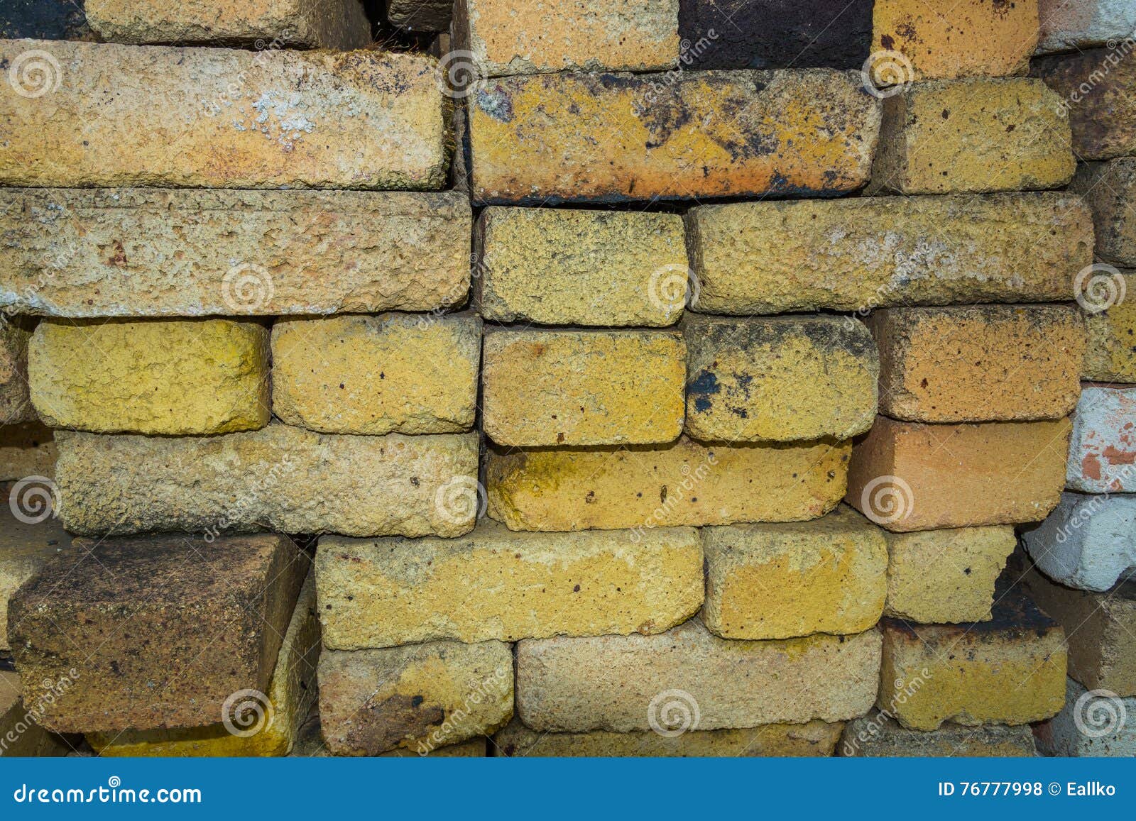 Background Texture of Yellow Heat-resistant Bricks Stock Photo - Image ...