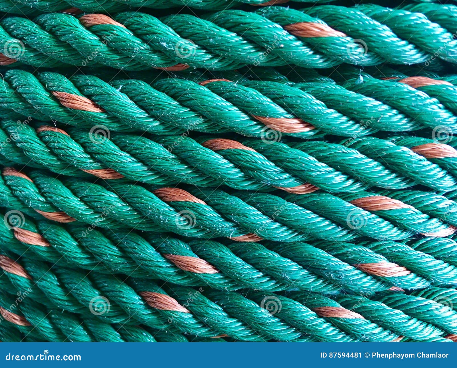 Background Textured Green Nylon Rope Stock Image - Image of white ...