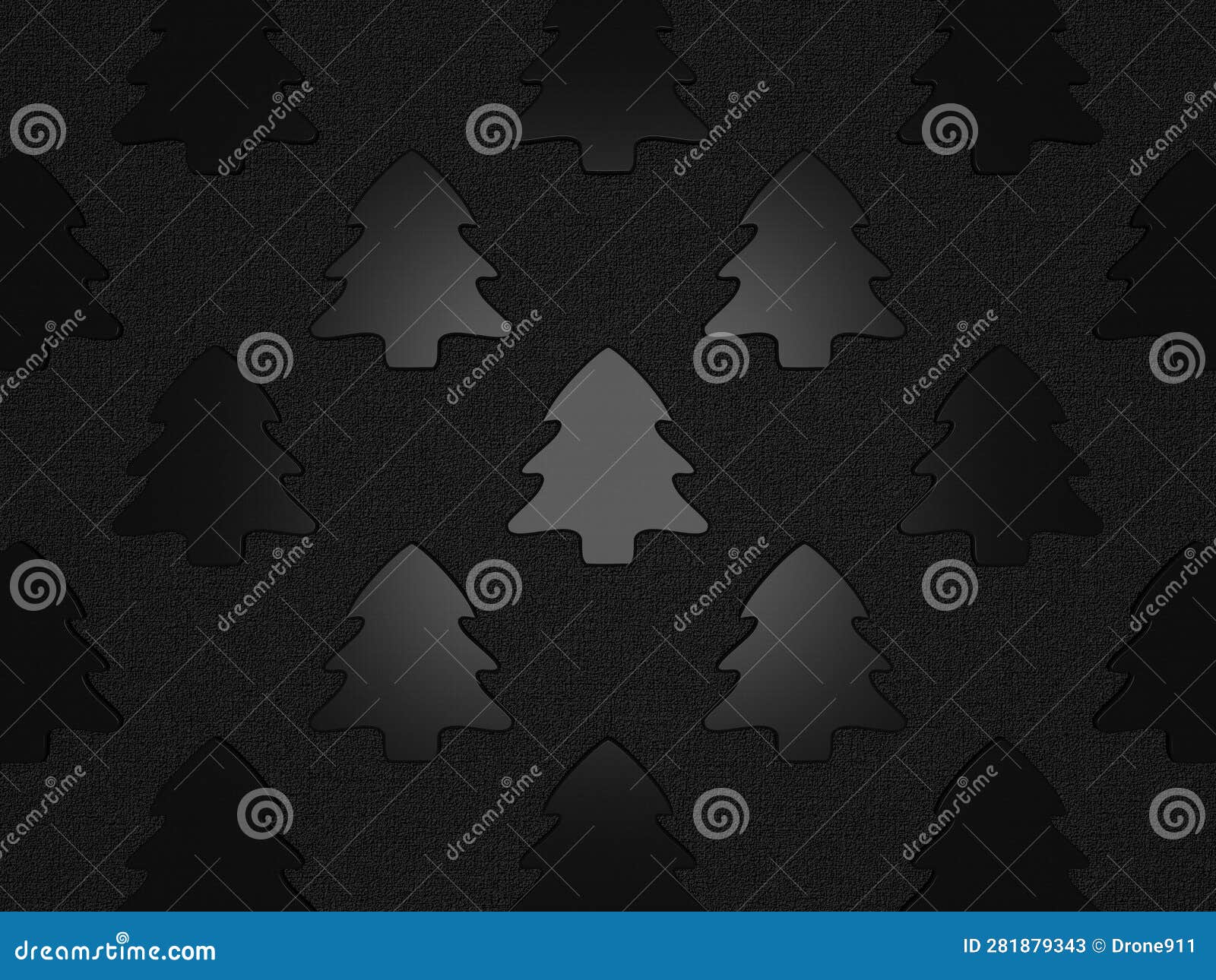 Black Background with Trees, Textured Layer, Abstract Design Stock ...