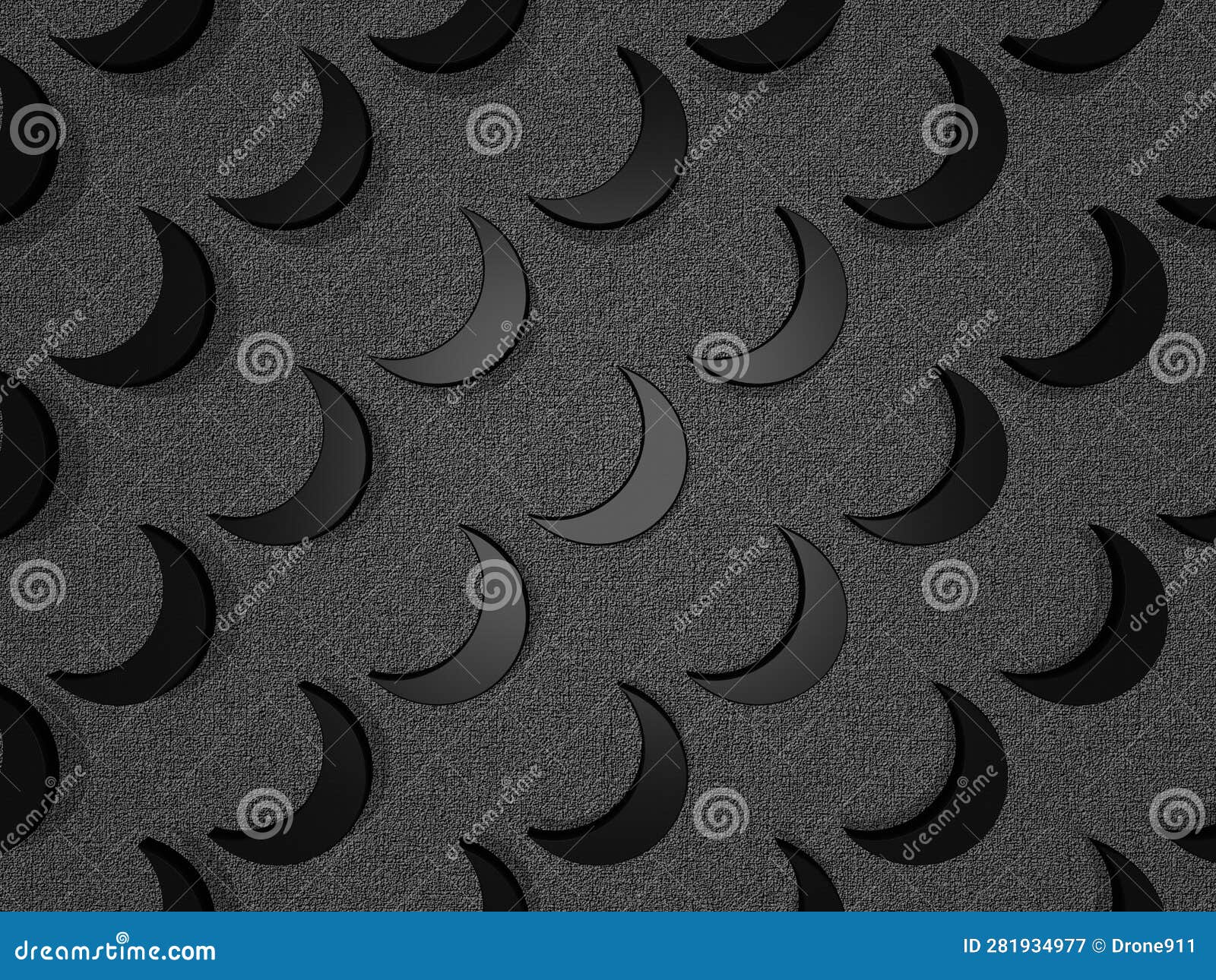 Grey Background with Black Moons, Textured Layer, Abstract Design Stock ...