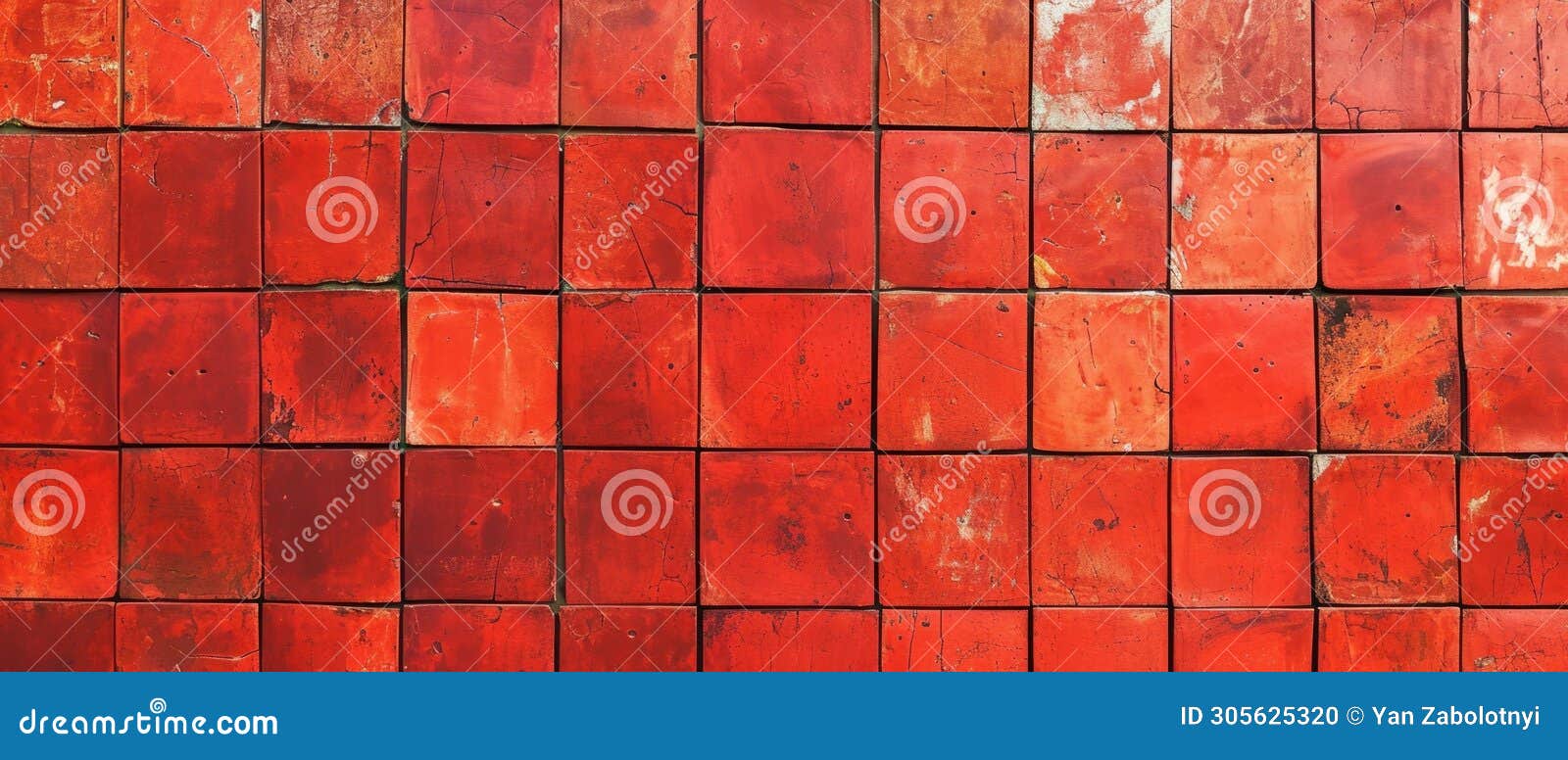 Background Of A Textured Red Tiled Wall With Vibrant, Eyecatching ...
