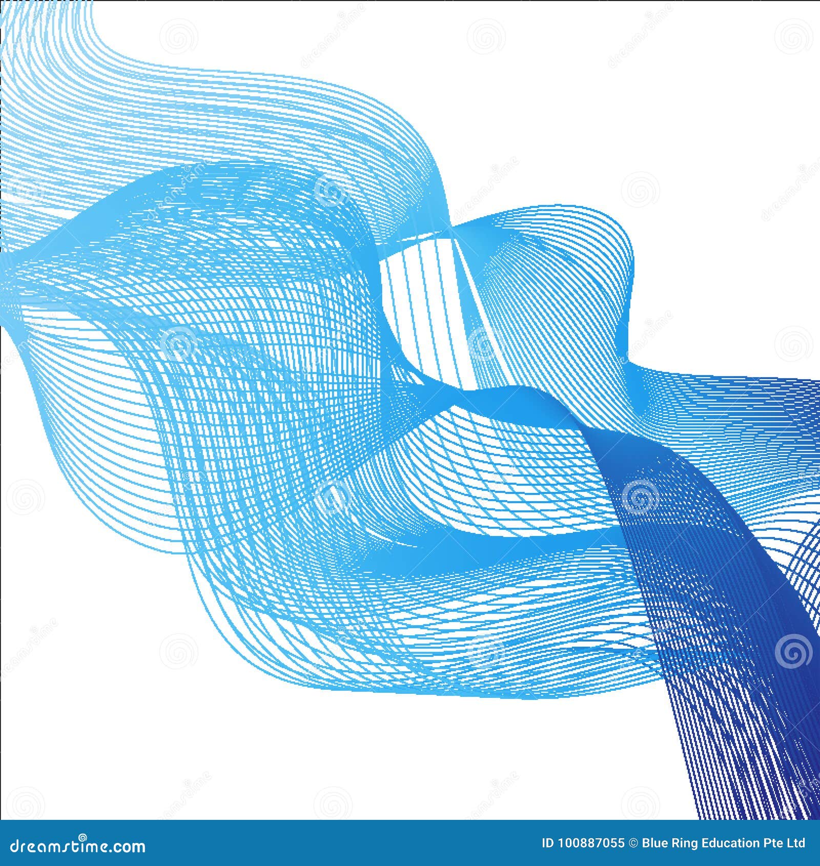 Background Theme with Blue Waves on White Background Stock Vector ...