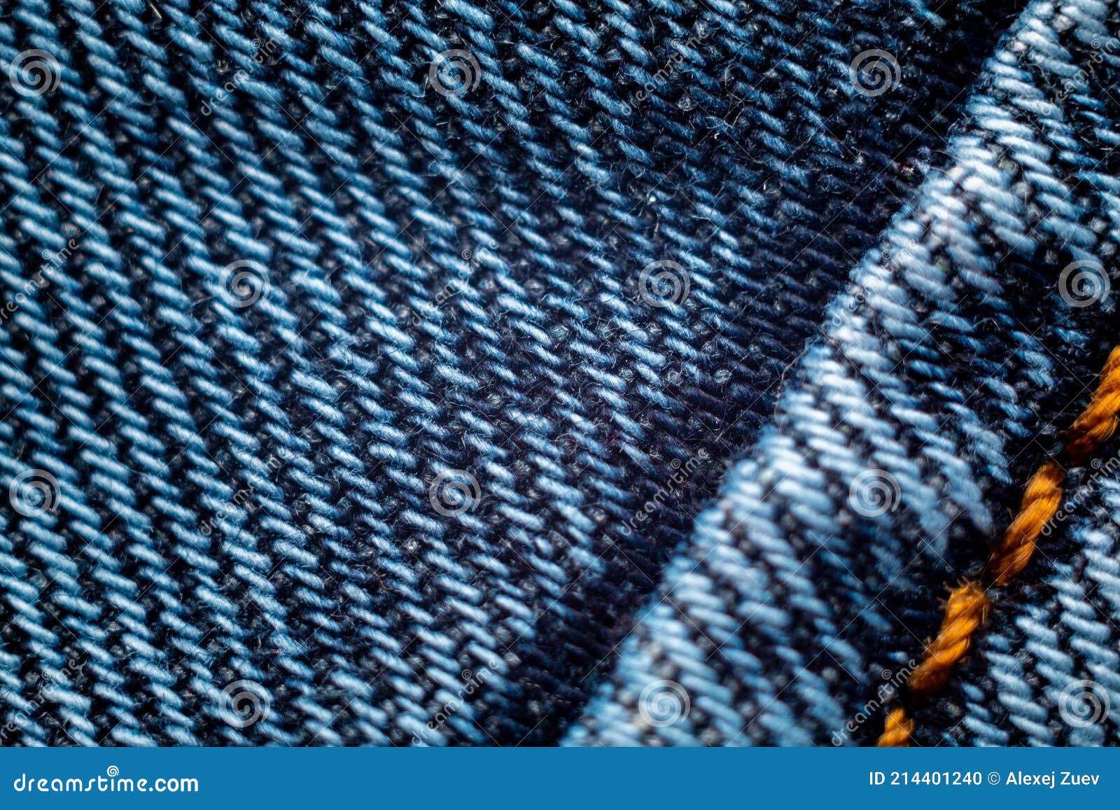 Denim Fabric with Elements of Seams Stock Photo - Image of blue ...