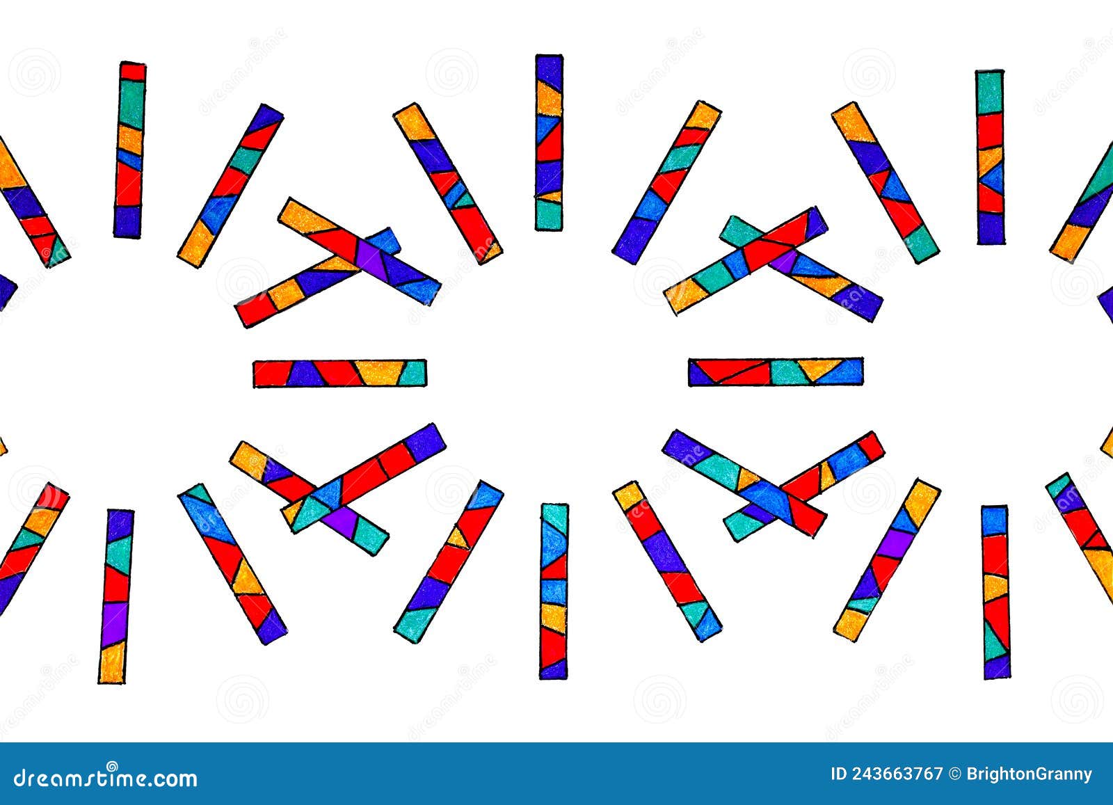 Radiating Pattern on Watercolor Abstract. Stock Illustration ...