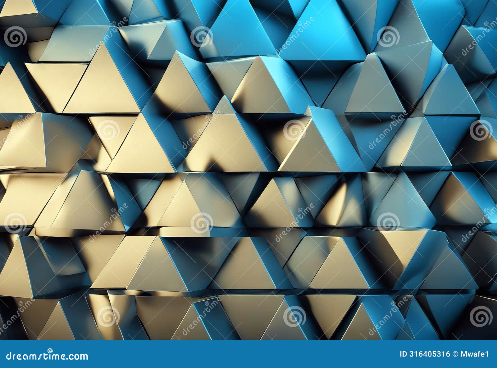 Background Tiles Render 3D Patina Polished Blocks Blue Triangular Wall ...