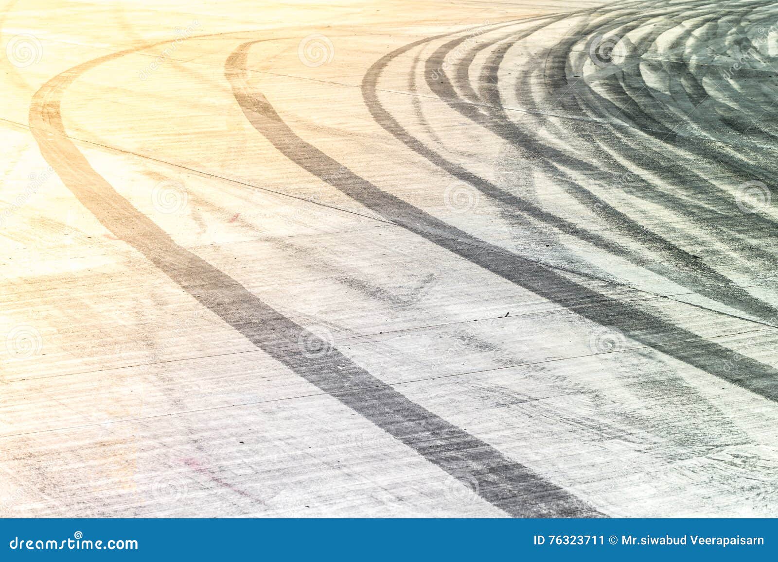 Background with Tire Marks on Road Track Stock Image - Image of burn ...
