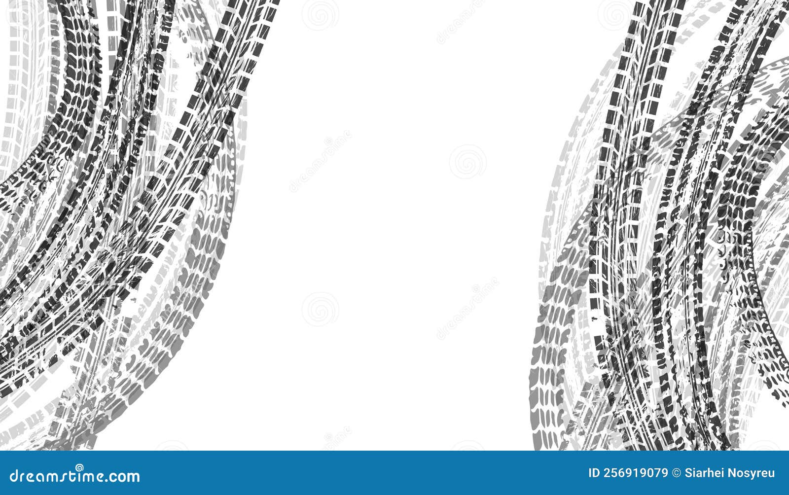 Background with Tire Wheel Marks of Cars. Vector Illustration Stock ...