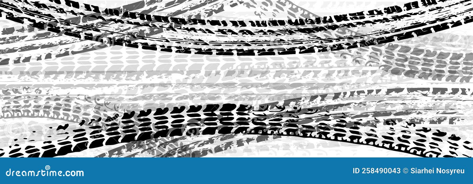 Background with Tire Wheel Marks of Cars. Vector Illustration Stock ...