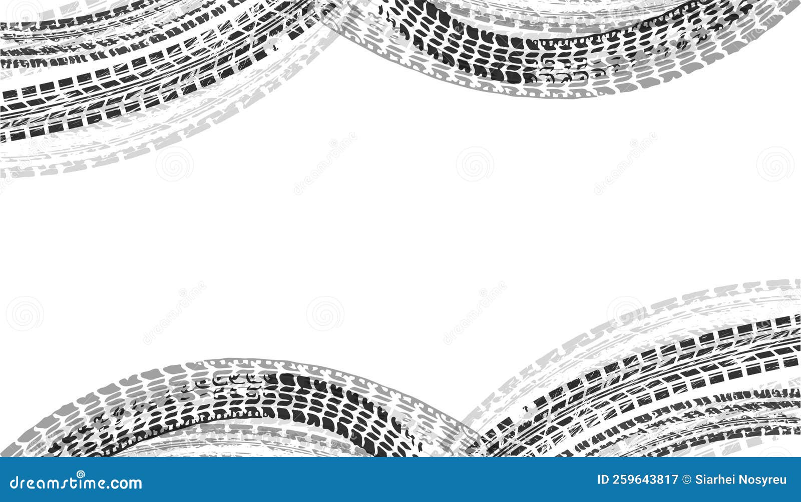 Background with Tire Wheel Marks of Cars. Vector Illustration Stock ...