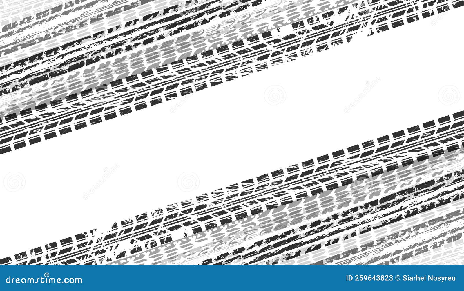 Background with Tire Wheel Marks of Cars. Vector Illustration Stock ...