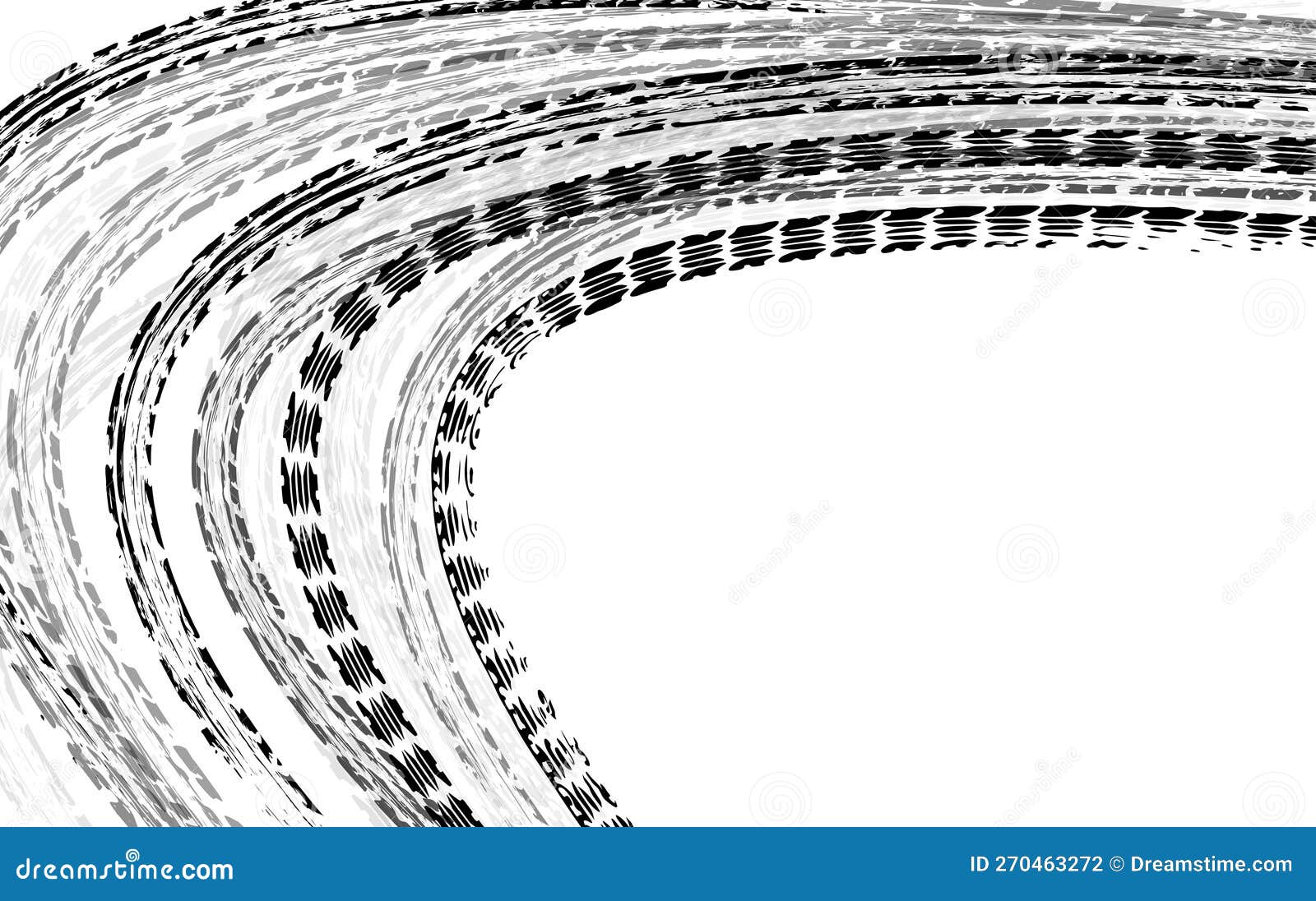 Background with Tire Wheel Marks of Cars. Vector Illustration Stock ...