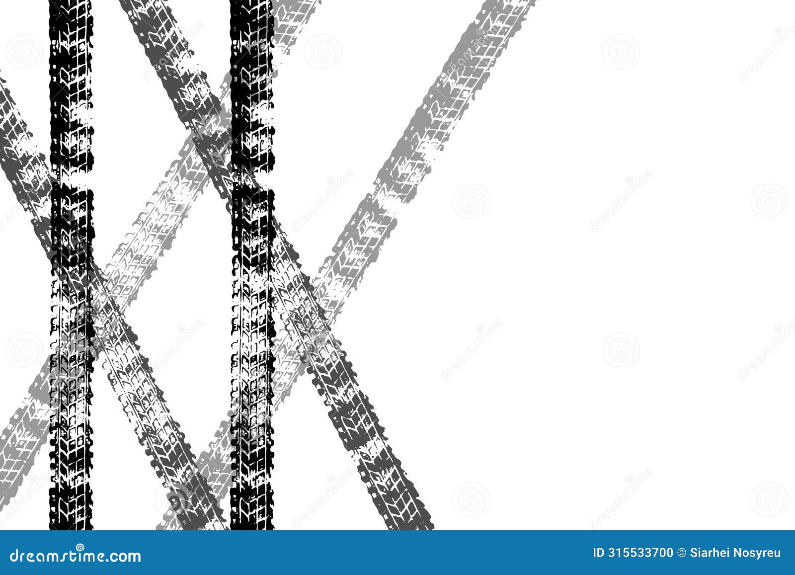 Background with Tire Wheel Marks of Cars. Vector Illustration Stock ...