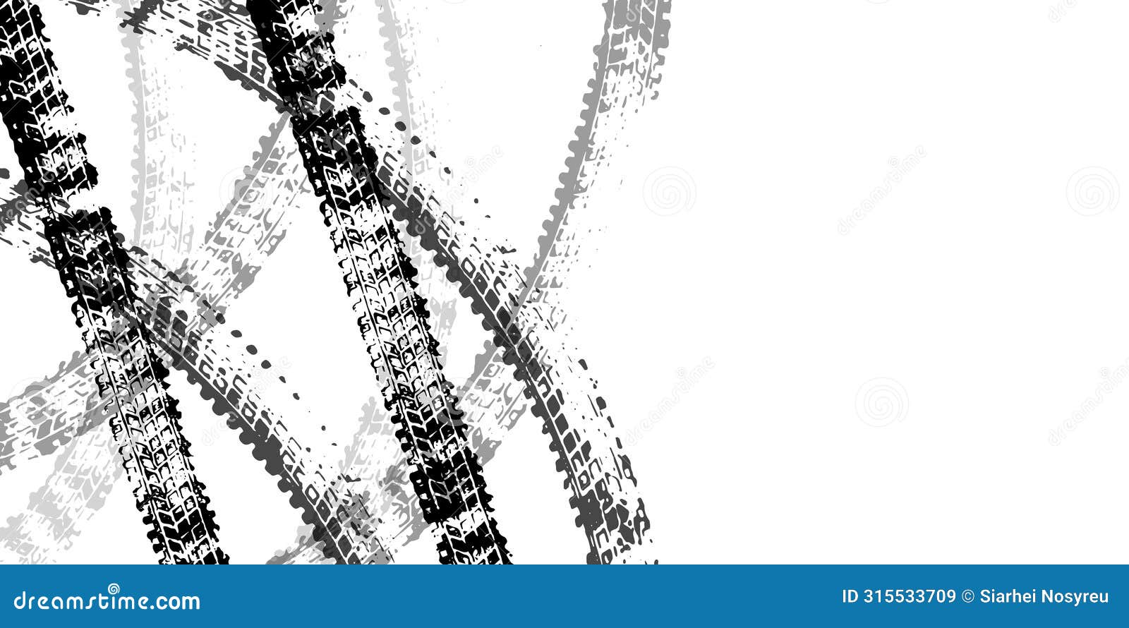 Background with Tire Wheel Marks of Cars. Vector Illustration Stock ...