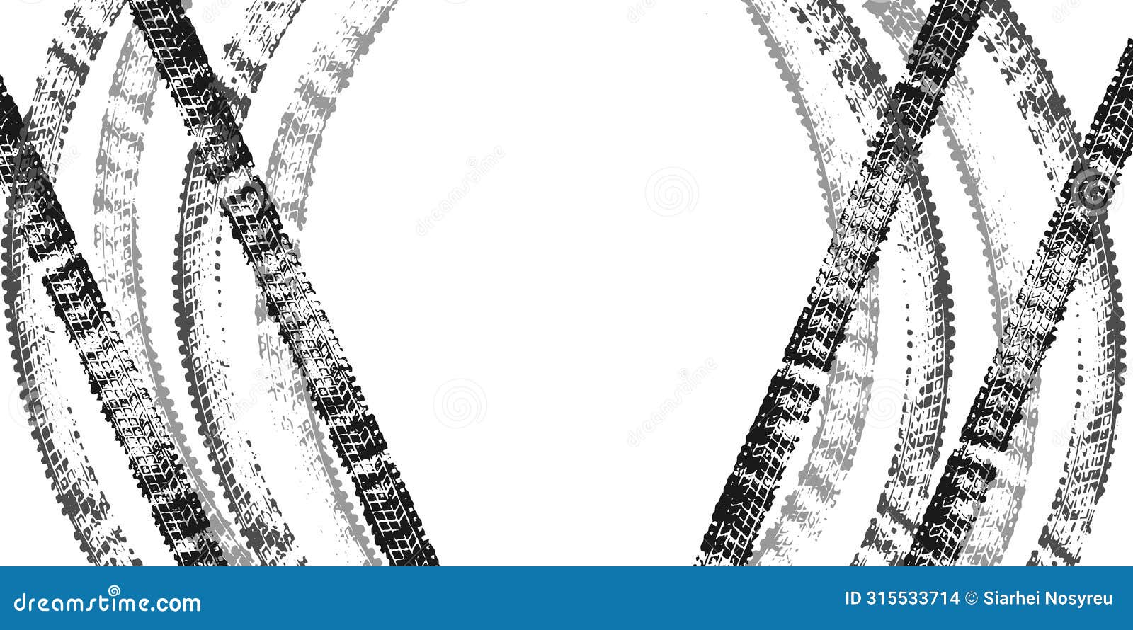 Background with Tire Wheel Marks of Cars. Vector Illustration Stock ...