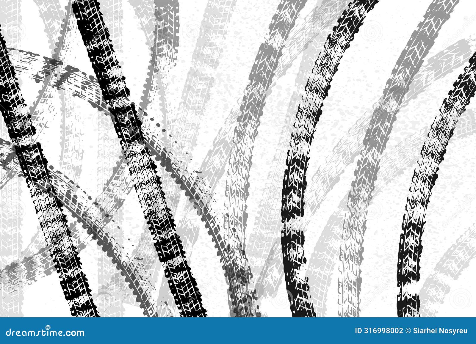 Background with Tire Wheel Marks of Cars. Vector Illustration Stock ...