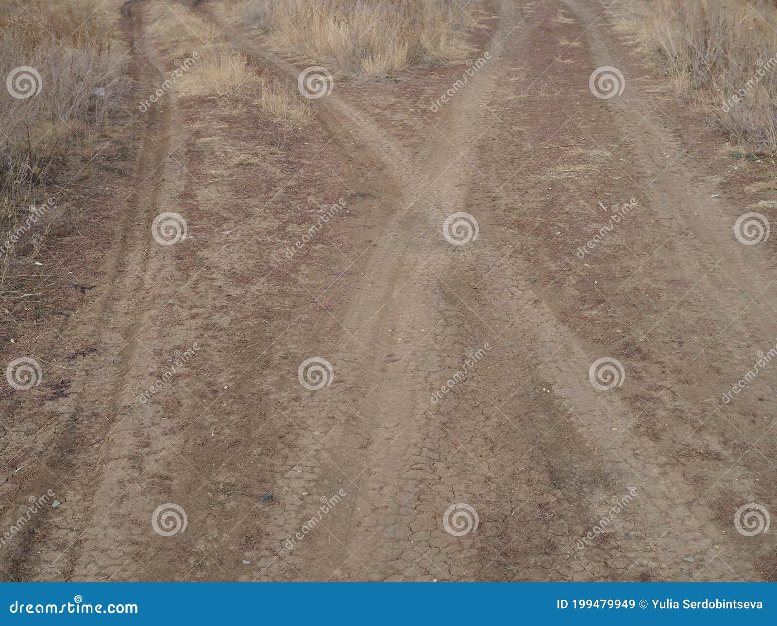 Background Traces Wheel Vehicles on the Road Surface Clay Roadbed Stock ...